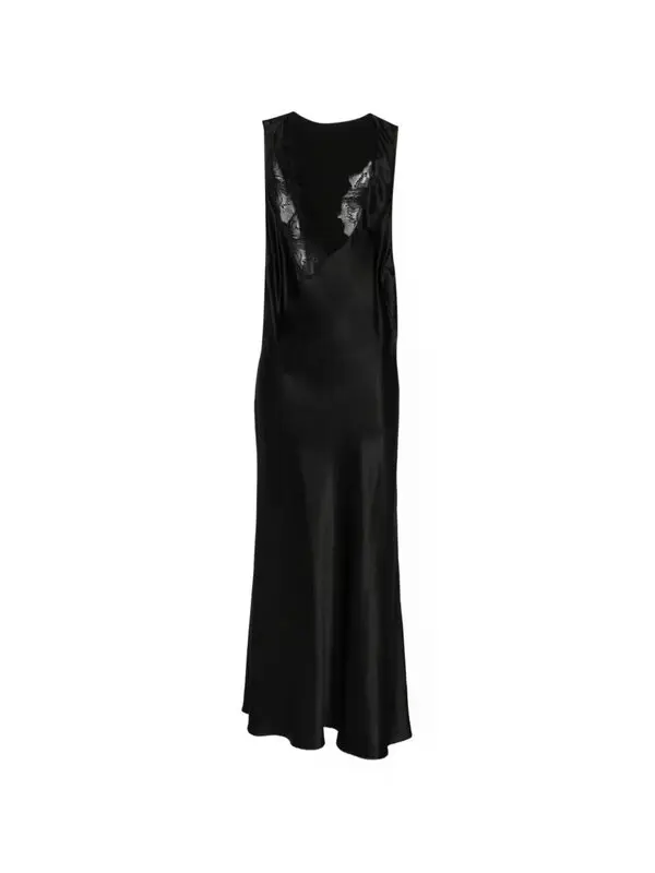 SIR. Montparnasse Lace-trim Racerback Maxi Dress - Black