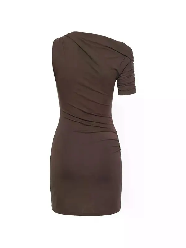 Jacquemus Draped Jersey Dress - Brown