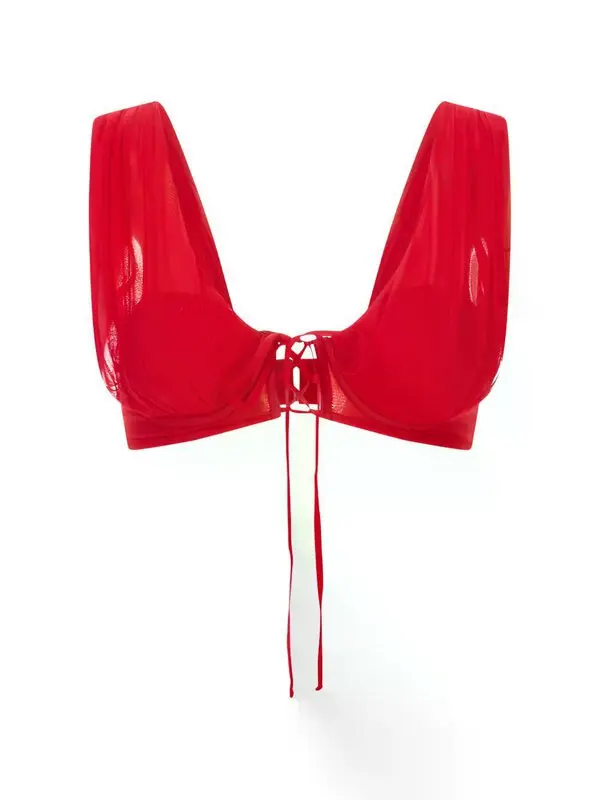 Giuseppe Di Morabito Lace-up Draped Bra