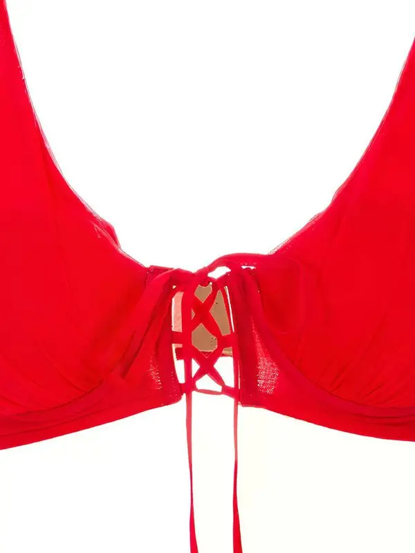 Giuseppe Di Morabito Lace-up Draped Bra