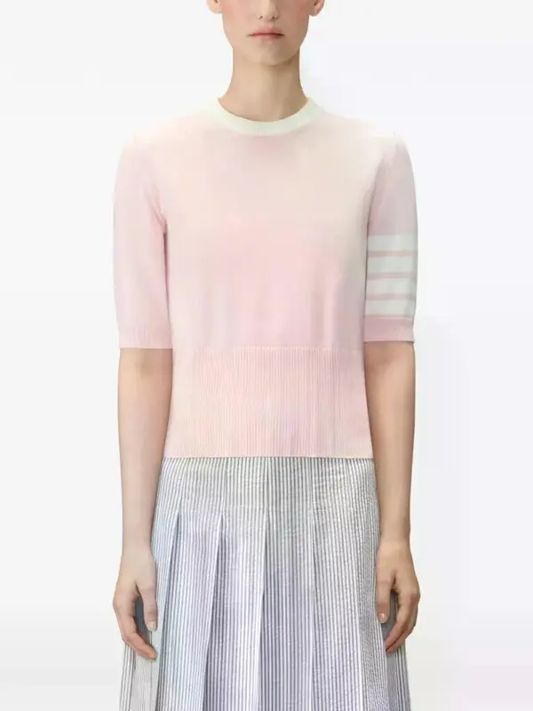 Thom Browne Hector Intarsia 4-bar T-shirt