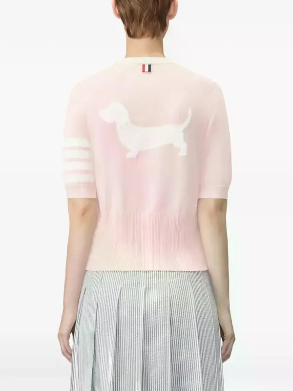 Thom Browne Hector Intarsia 4-bar T-shirt