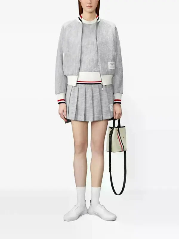 Thom Browne Cotton-tweed Rwb-stripe T-shirt