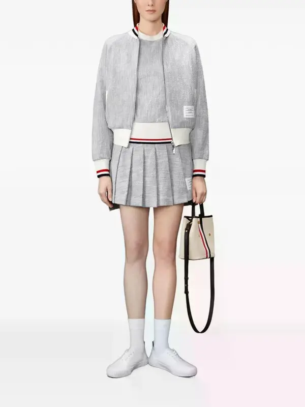 Thom Browne Cotton-tweed Rwb-stripe T-shirt