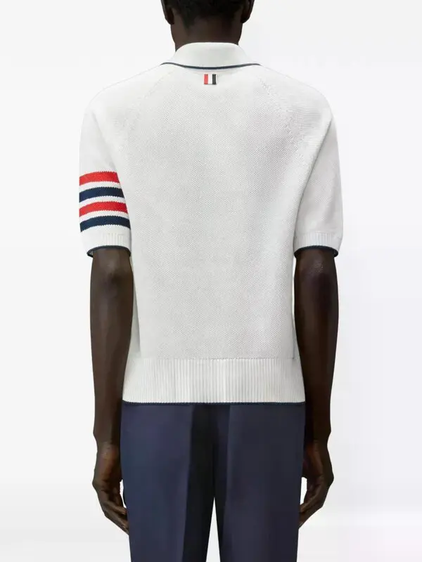 Thom Browne Linen Cotton 4-bar Relaxed Fit Polo