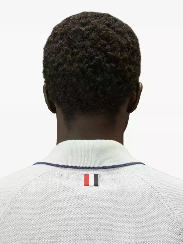 Thom Browne Linen Cotton 4-bar Relaxed Fit Polo
