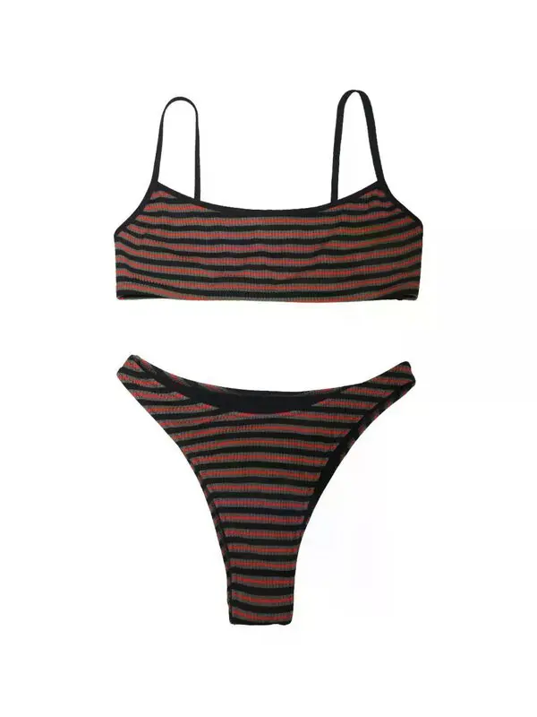 LIDO Undici Striped Bikini - Black