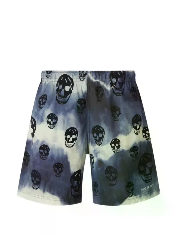 Alexander McQueen Tie-dye Swim Shorts With Skull Print