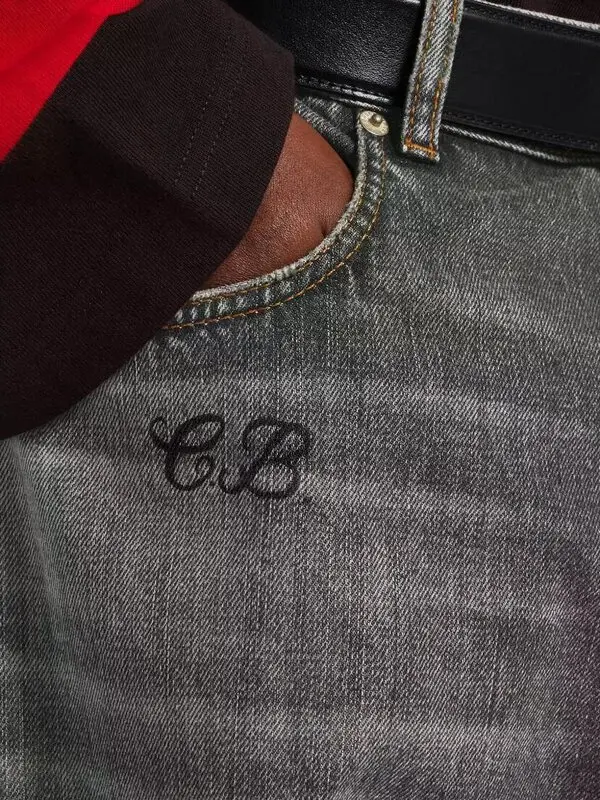 Balenciaga Tattoo Baggy Jeans - Grey