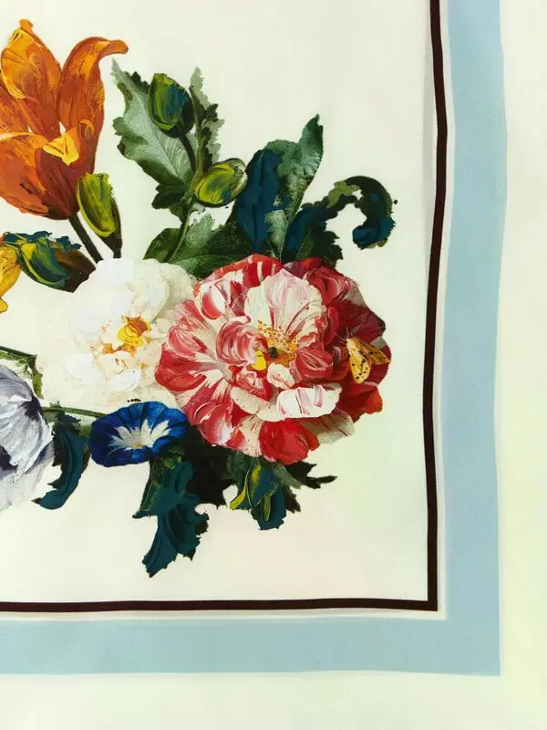 MAISON MARGIELA Floral-print Silk Scarf