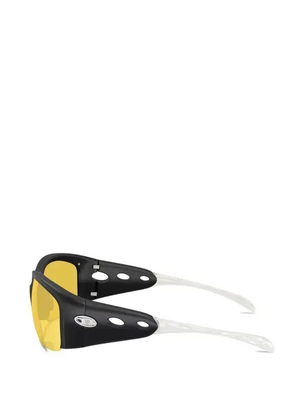 DIESEL® Semi-rimless Wrap-around Sunglasses