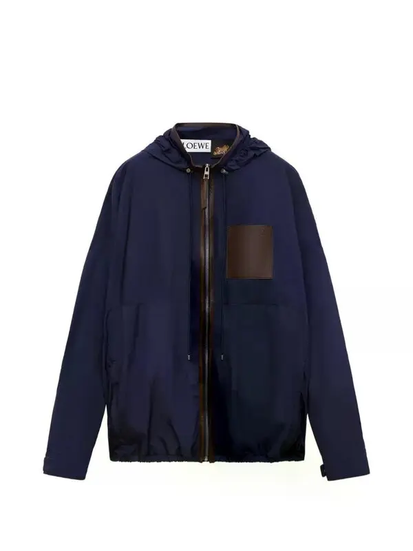 Loewe X Paula's Ibiza Hooded Coat With Leather Trims