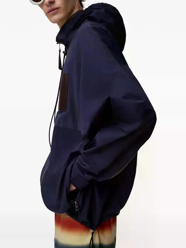 Loewe X Paula's Ibiza Hooded Coat With Leather Trims
