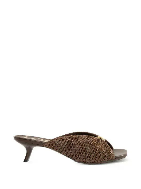Loewe Raffia-effect Sandals - Brown