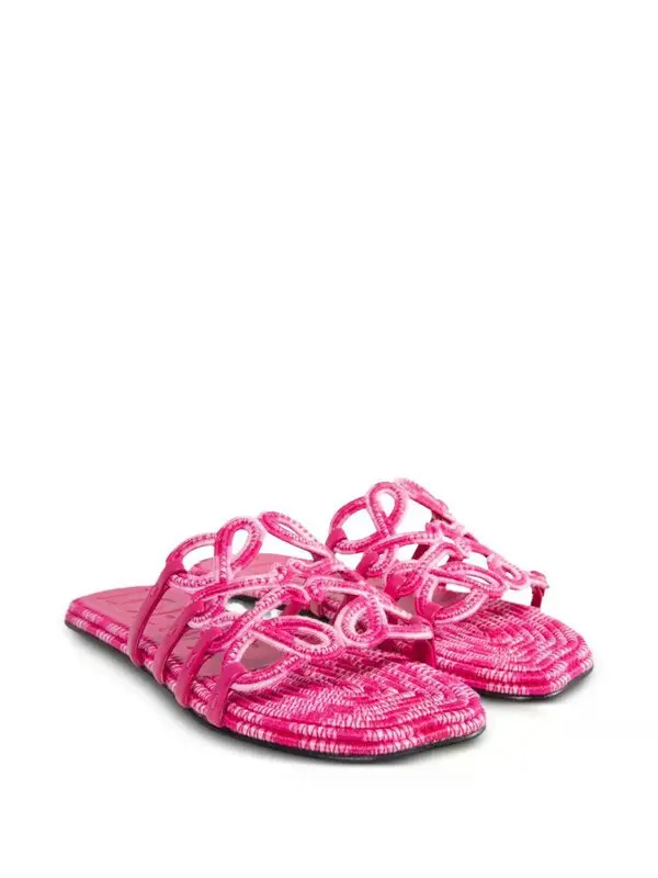 Loewe Petal Anagram Embroidered Sandals