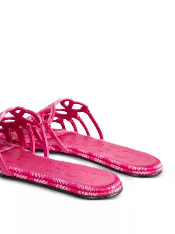 Loewe Petal Anagram Embroidered Sandals