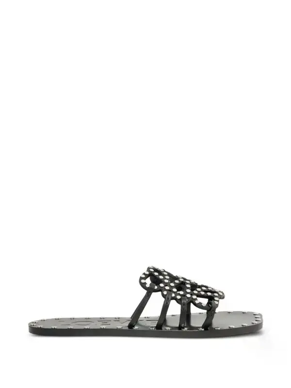 Loewe Petal Anagram Studded Sandals - Black
