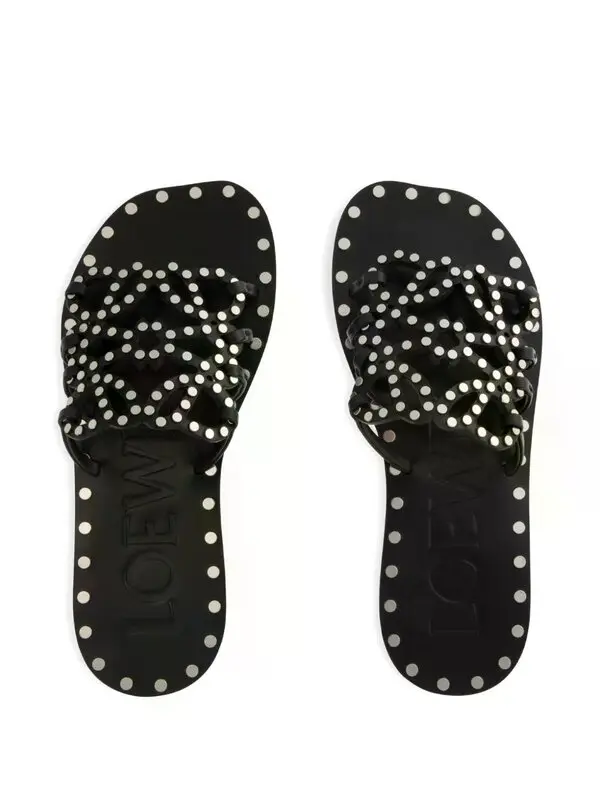 Loewe Petal Anagram Studded Sandals