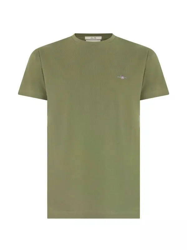 Gant Logo-embroidered T-shirt - Green