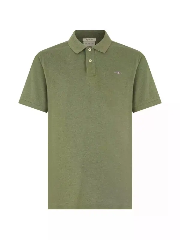 Gant Shield Logo-embroidered Polo Shirt - Green