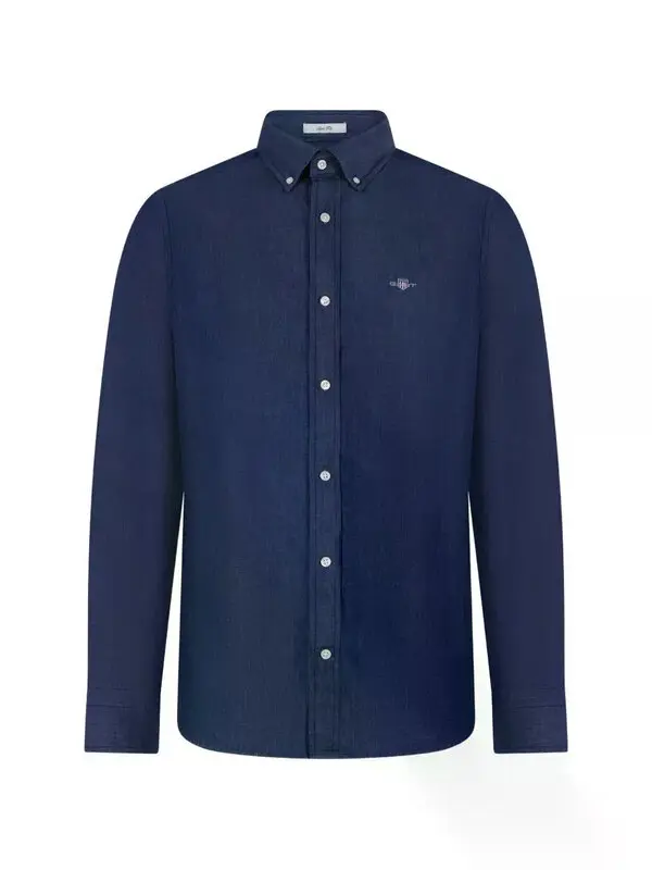 Gant Indigo Long-sleeve Slim-fit Shirt - Blue