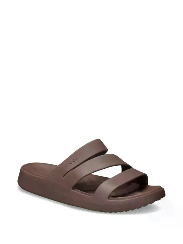 CROCS Getaway Strappy Triple-strap Slippers - Brown