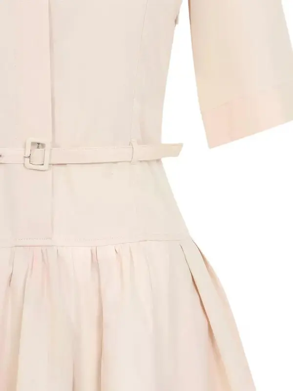Co Name' Belted Layered-skirt Mini Dress