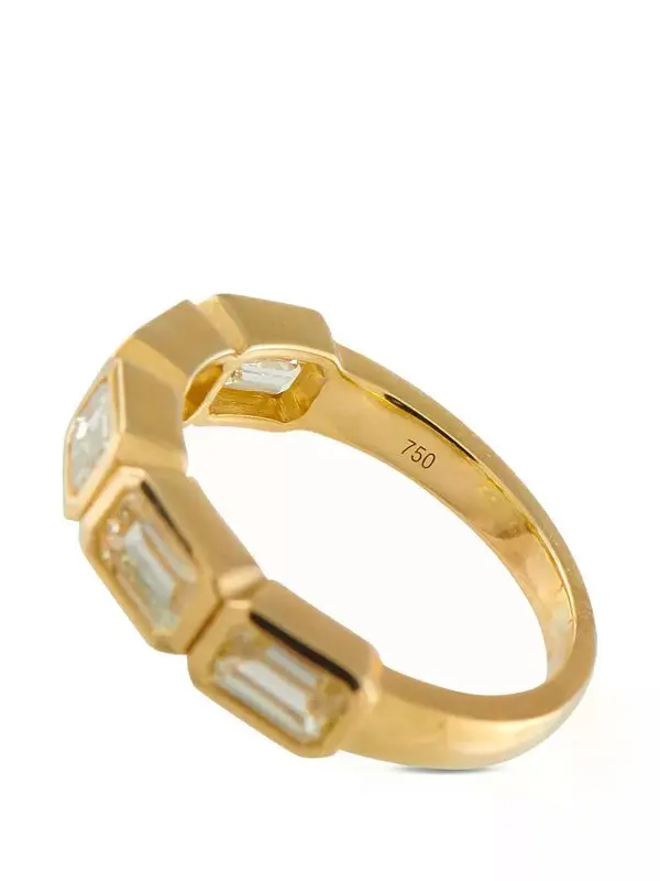 LB EXCLUSIVE 18k Yellow Emerald-cut Diamond Ring