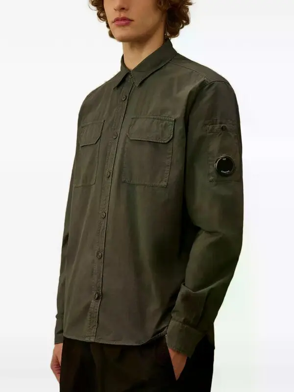 C.P. COMPANY Organic Gabardine Long-sleeve Lens Shirt