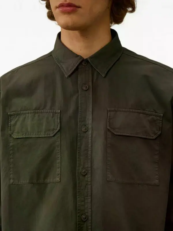 C.P. COMPANY Organic Gabardine Long-sleeve Lens Shirt