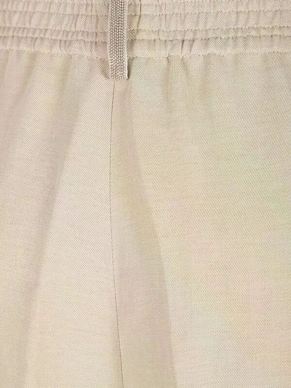 Fabiana Filippi Pleated Trousers With Monili Detail - Neutrals
