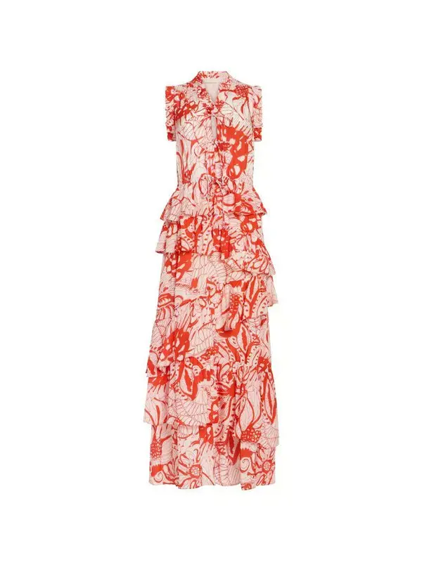 MARIE OLIVER Ruffled Maxi Dress