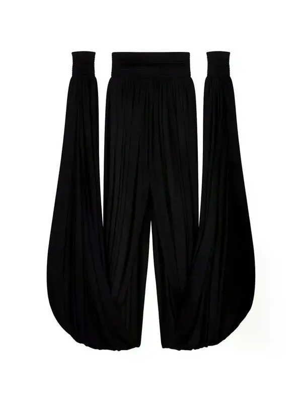 Coperni Off-shoulder Smock Maxi Dress - Black