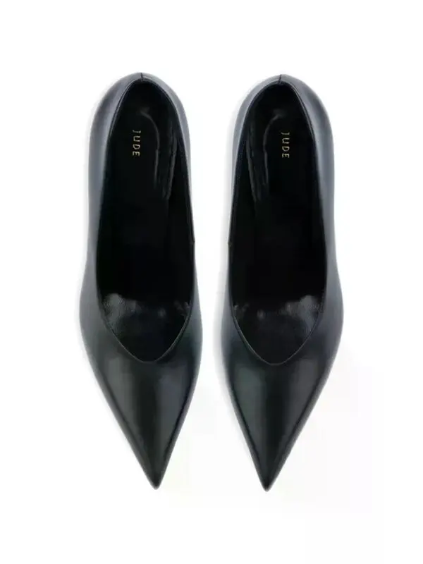 JUDE Kiss Pointed-toe Leather Heeled Pumps
