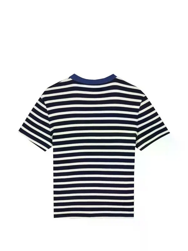 Maison Labiche Striped Heart Patch T-shirt