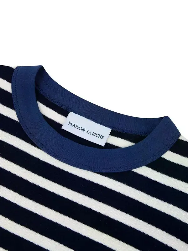 Maison Labiche Striped Heart Patch T-shirt