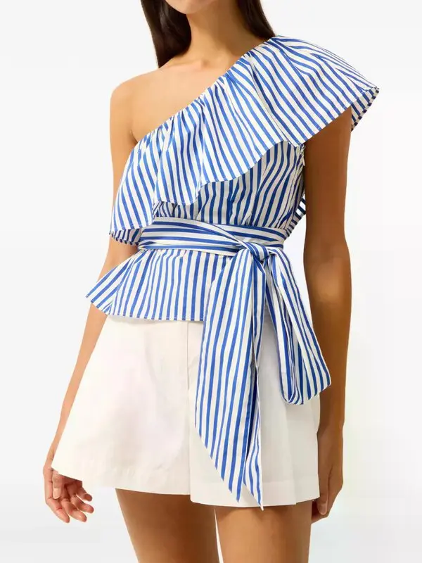 MARIE OLIVER Idah Ruffled One-shoulder Top