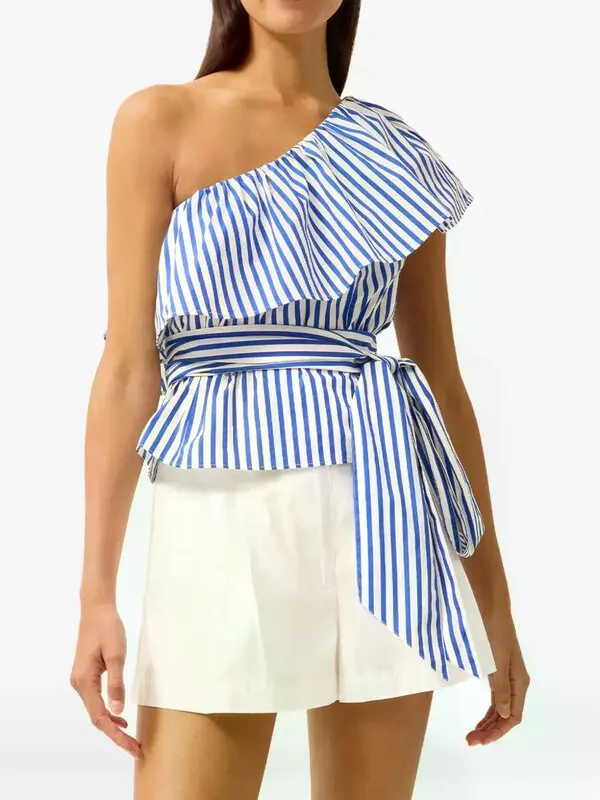 MARIE OLIVER Idah Ruffled One-shoulder Top