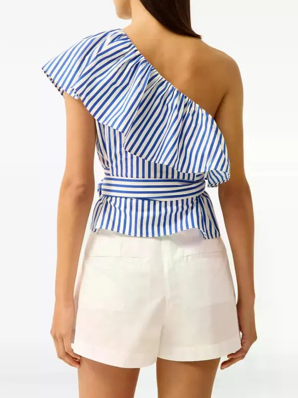 MARIE OLIVER Idah Ruffled One-shoulder Top
