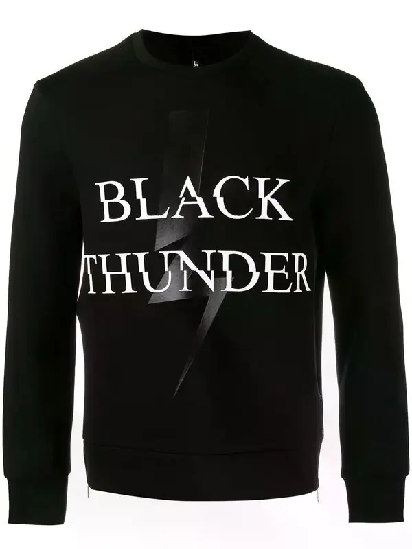 Neil Barrett Lightning Bolt Print Crewneck Sweater