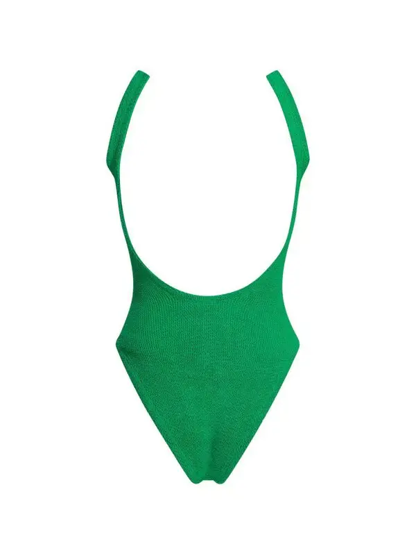 Hunza G Crinkle-effect Square-neck Swimsuit