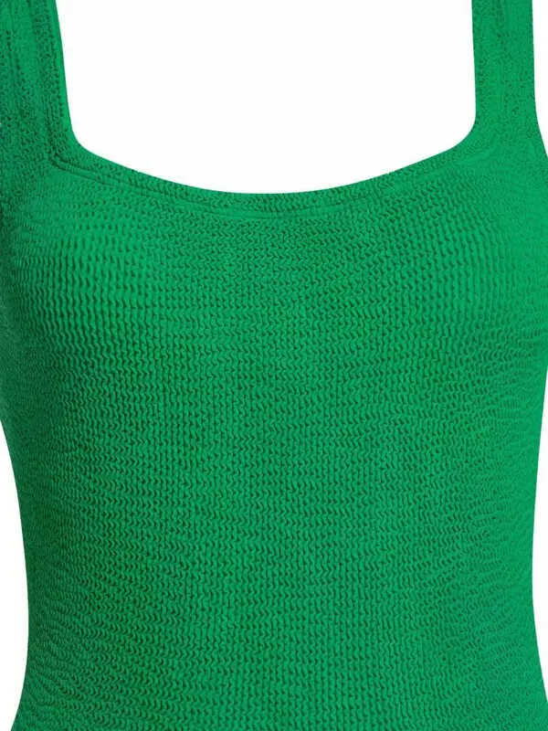 Hunza G Crinkle-effect Square-neck Swimsuit