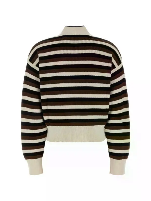 Brunello Cucinelli Striped Zip-up Cardigan