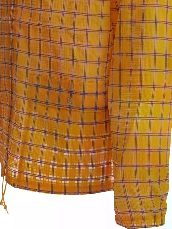 BEAMS Check-print Hooded Coat