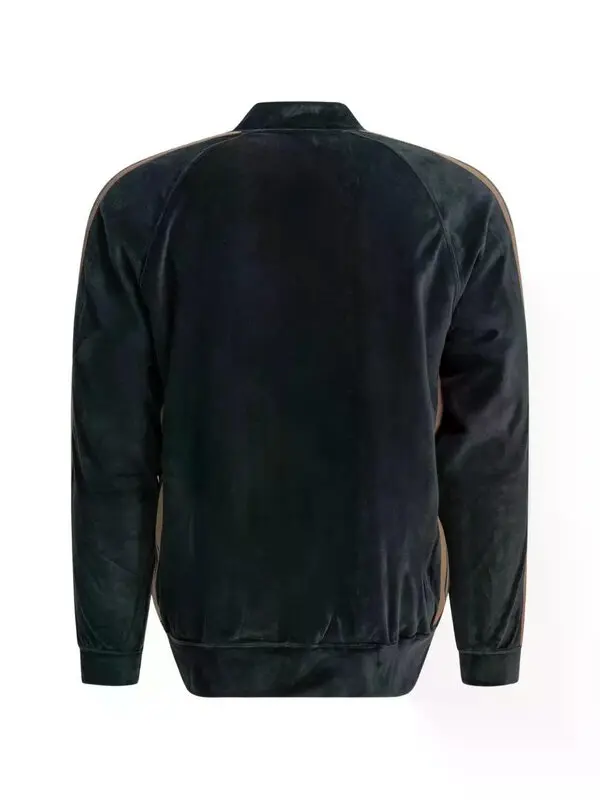 Needles Velour Side-stripe Sweater - Blue