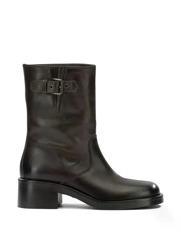 STRATEGIA SHOES Strategia Buckle-detail Leather Boots - Brown