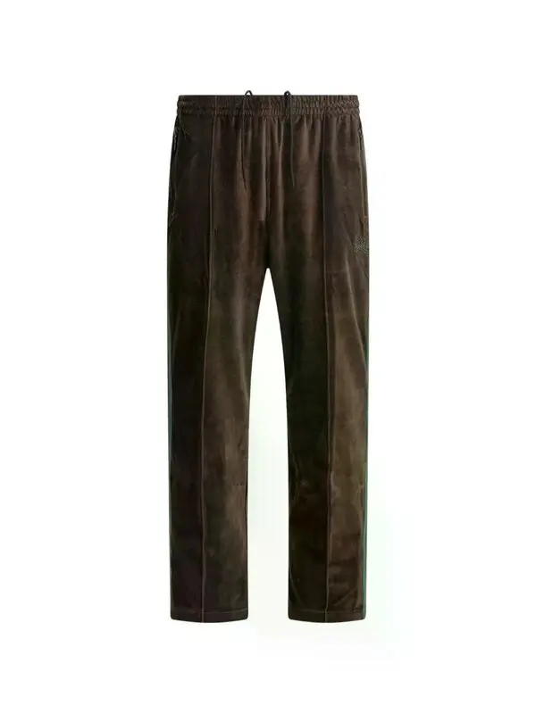 Needles Logo-detail Velvet Track Pants - Brown