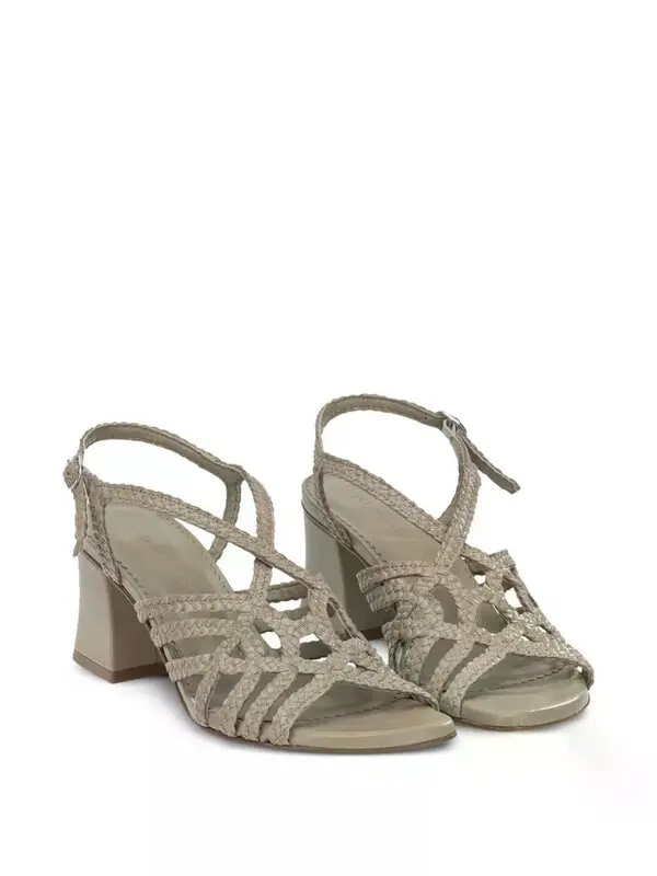 TONI PONS Woven Leather Slingback Sandals