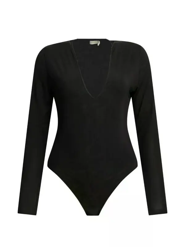 Zimmermann V-neck Long-sleeve Bodysuit - Black