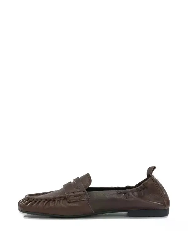 SUMMERY COPENHAGEN Ruched Leather Loafers